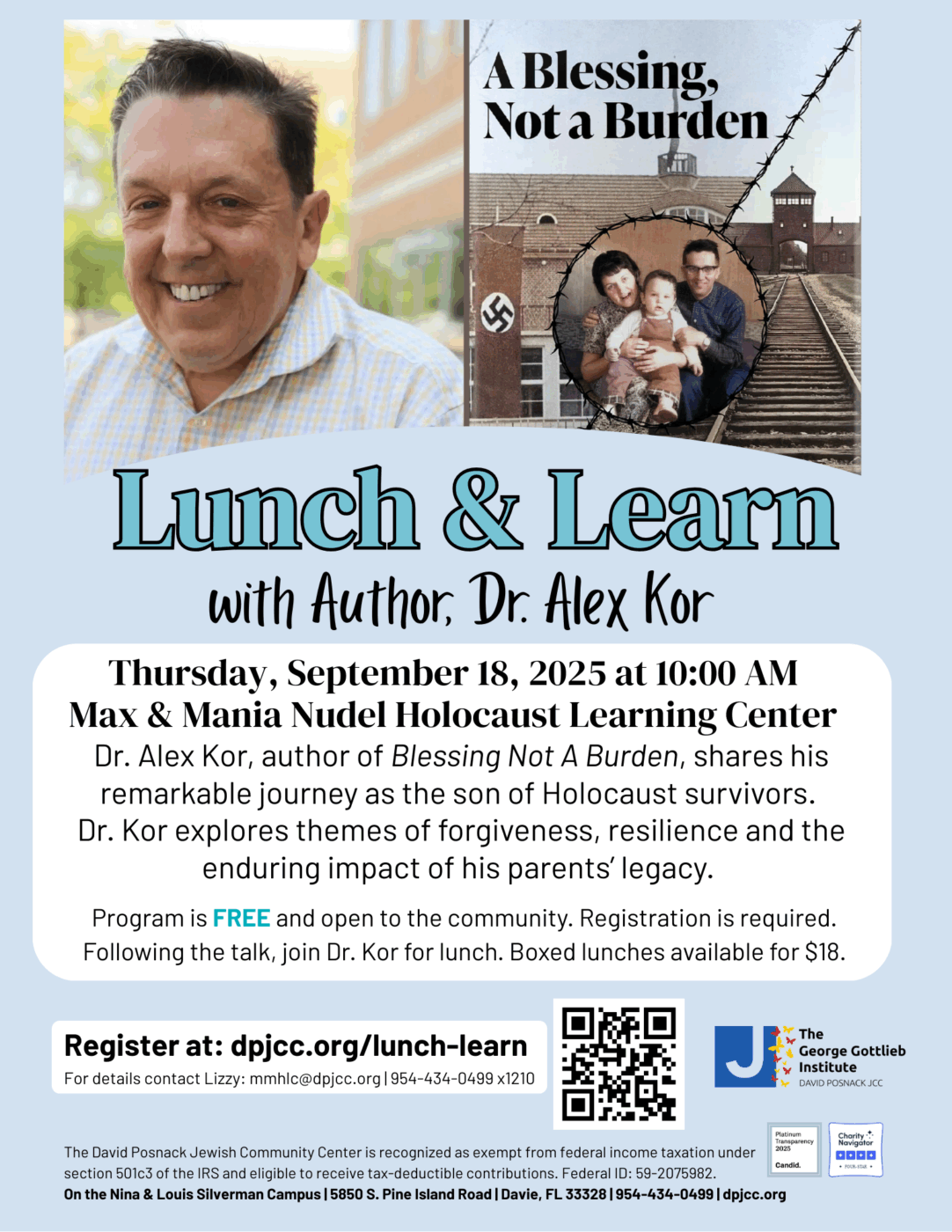 Lunch & Learn with Dr. Alex Kor | Jewish Federation of Broward County